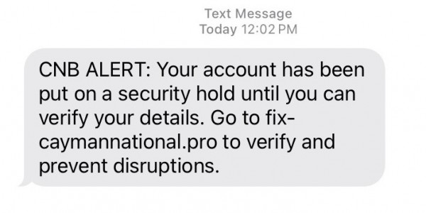 Police Continue to Warn of Text Message Scam, 9 November - Royal Cayman ...